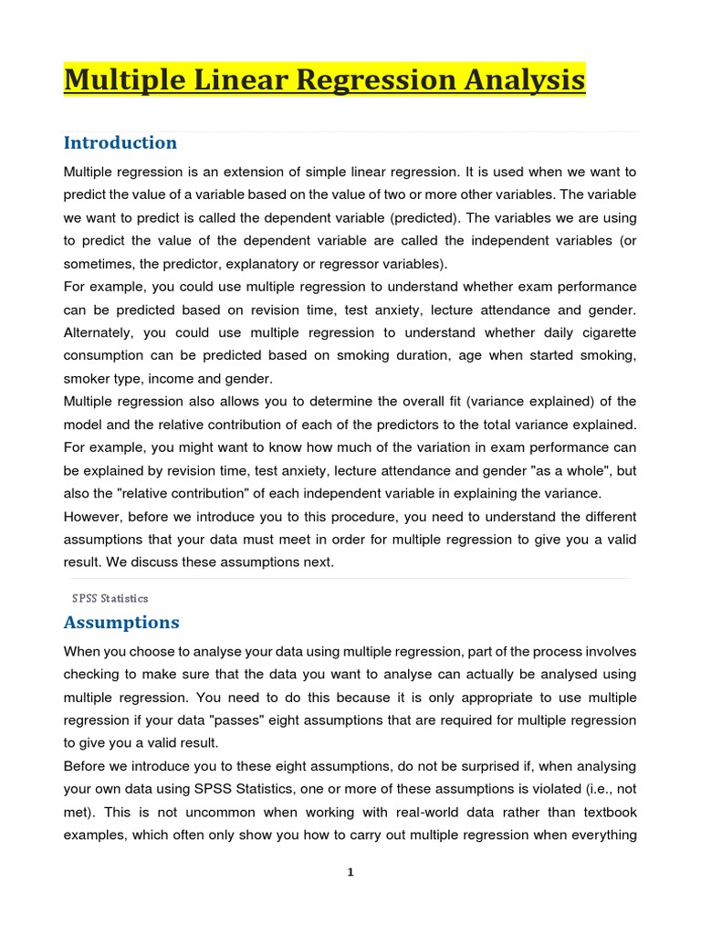 7-Multiple Regression | PDF | Coefficient Of Determination | Regression Analysis