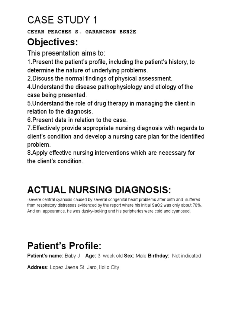 Case Study 1 Pedia | PDF | Heart | Clinical Medicine