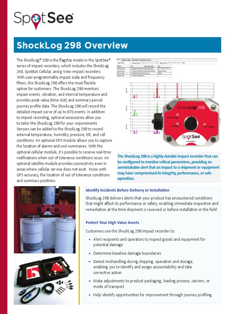 Shocklog 298 Impact Recorder | PDF | Global Positioning System