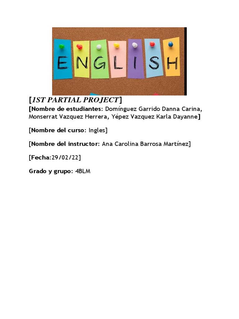 Proyecto de Ingles | PDF