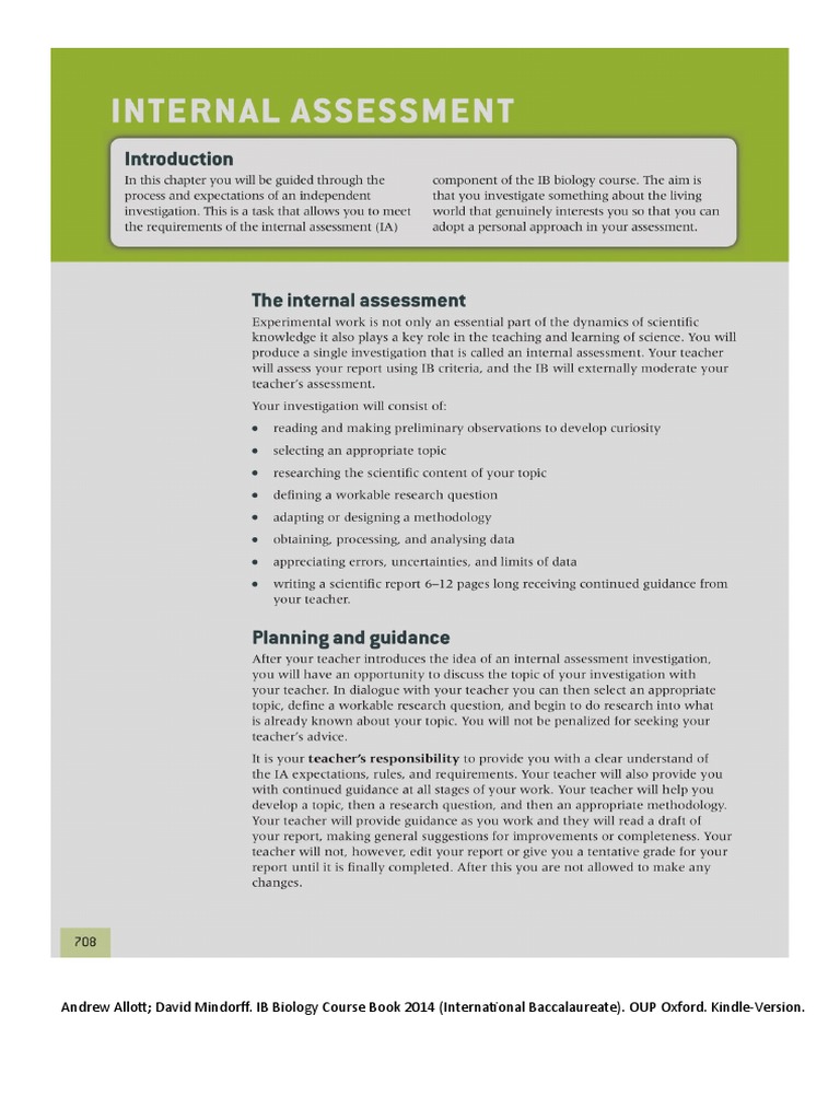 Internal Assessment - Worksheet | PDF