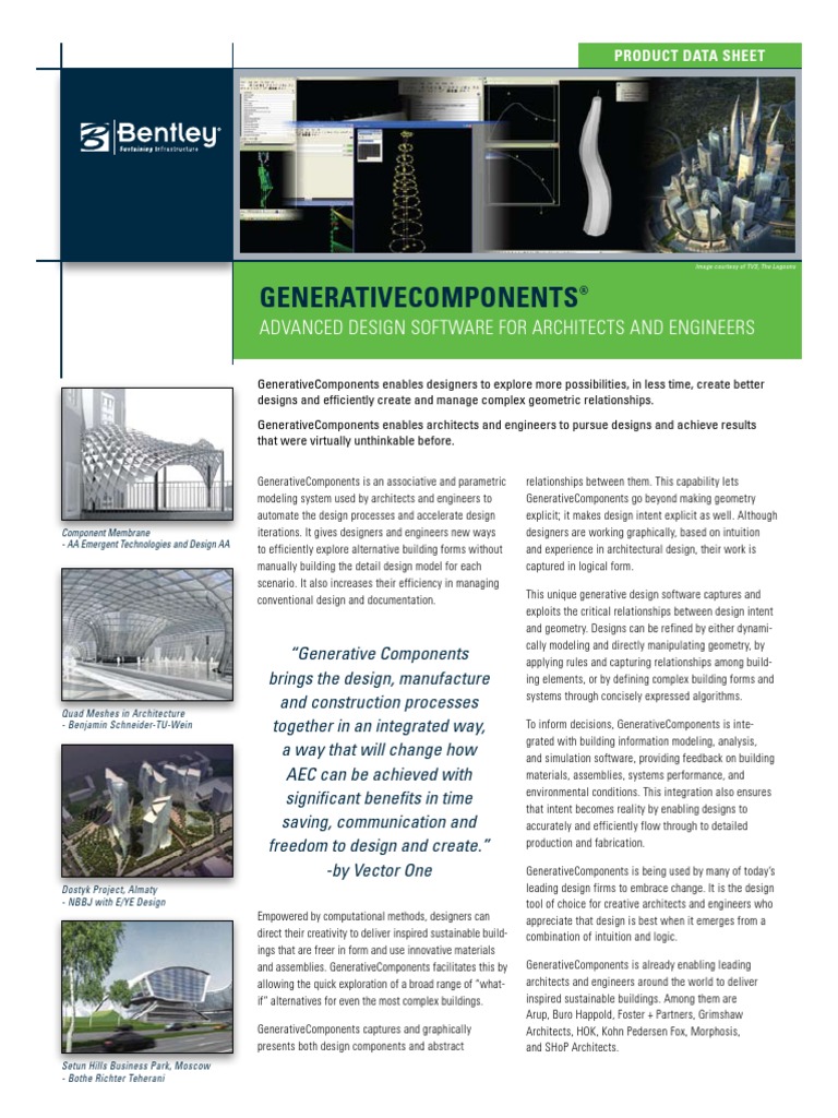 Bentley Microstation Generative Components | PDF | Computer Aided Design | Design
