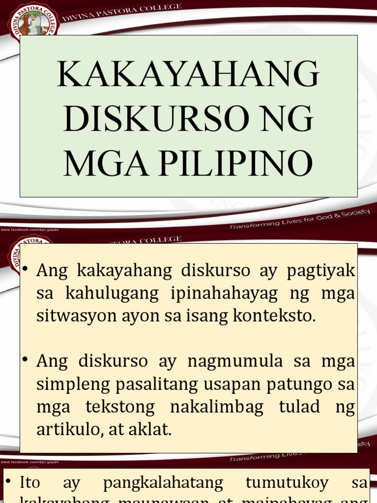 Diskurso pptx1 | PDF