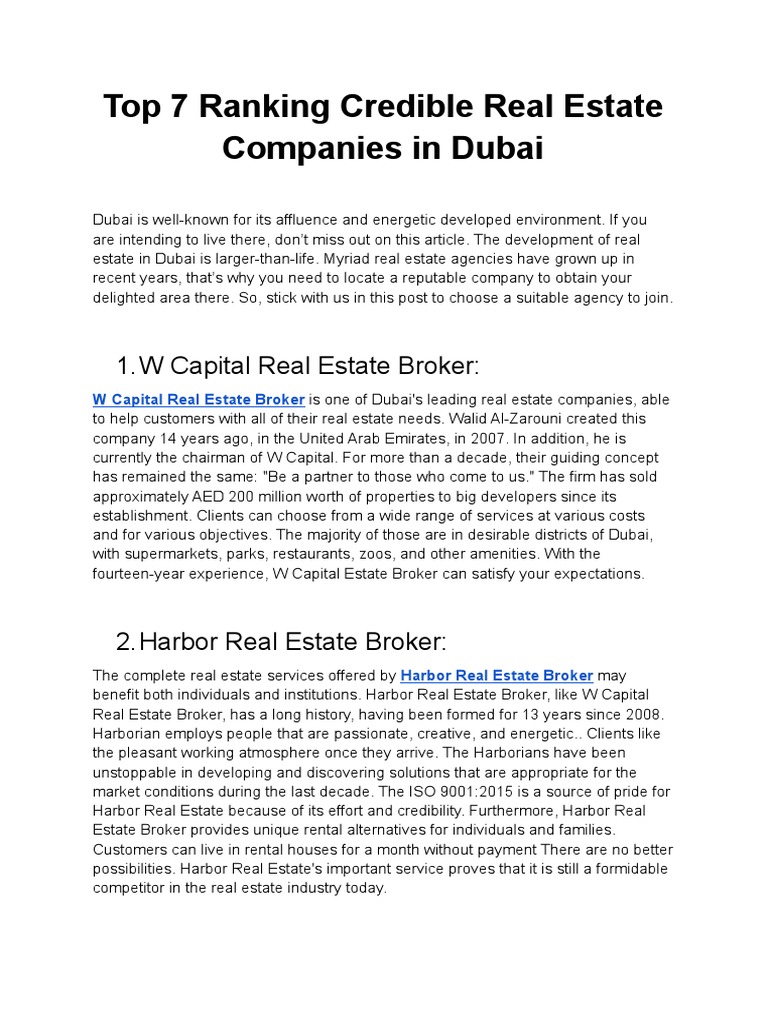 Real Estate Writing | PDF | Dubai | United Arab Emirates