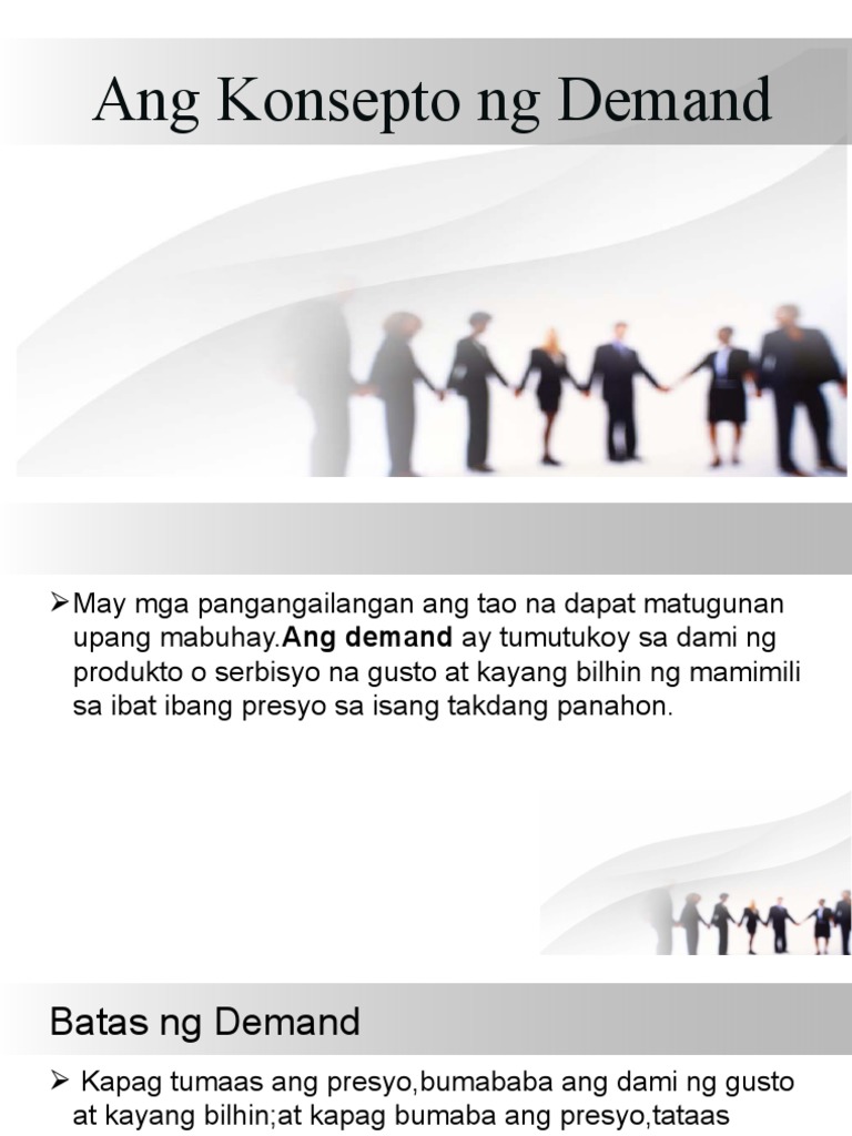 Ang Konsepto NG Demand | PDF