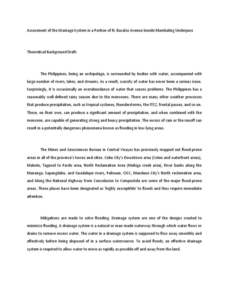 Theoretical Background Draft | PDF | Flood | Water