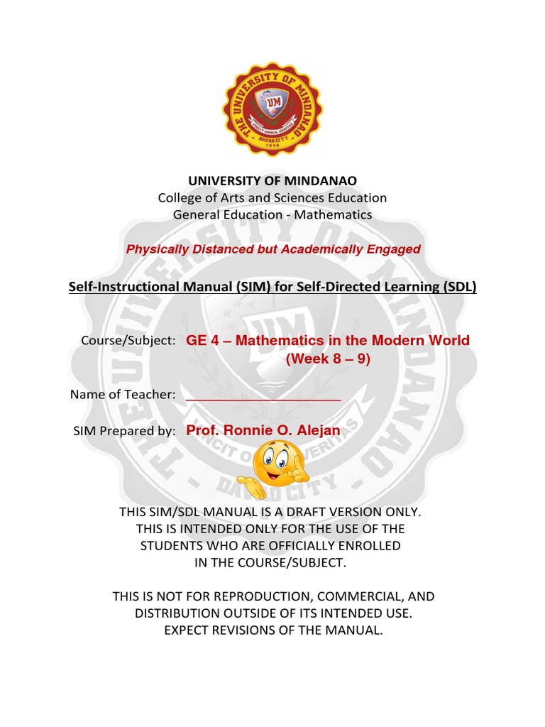 GE 4 MMW Week 8 9 (Revised) | PDF | International Standard Book Number | Arithmetic