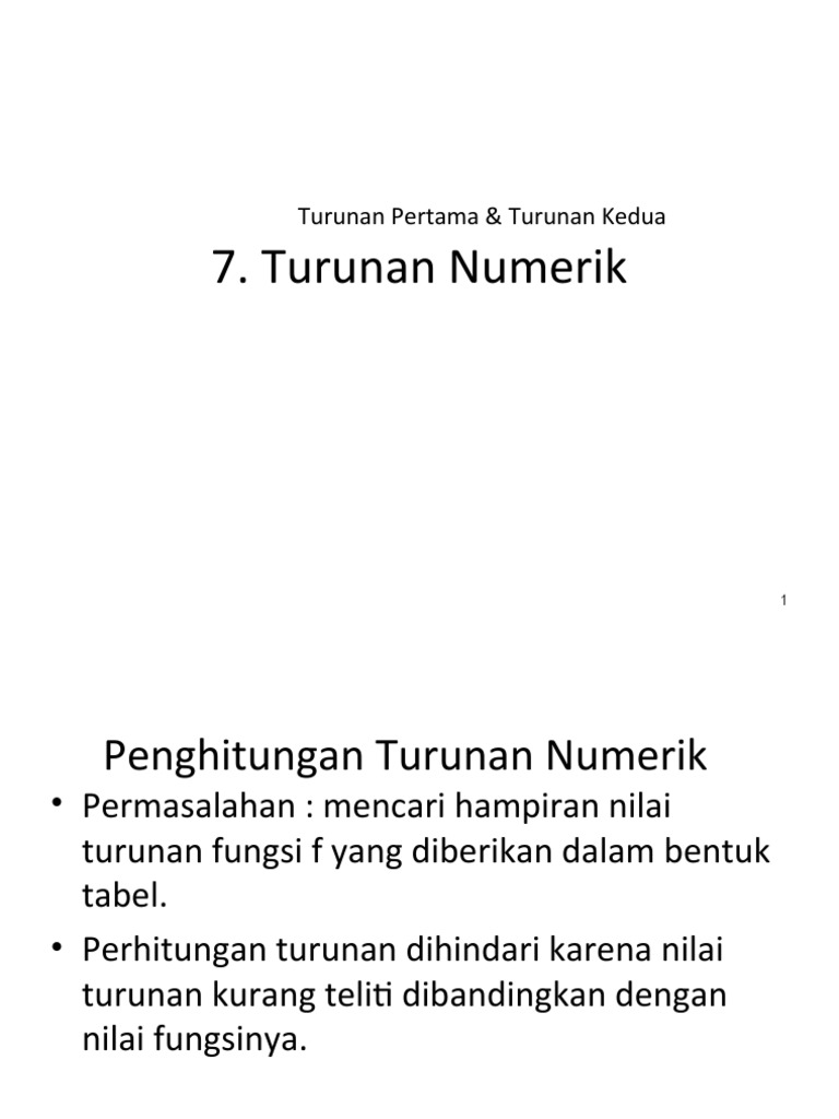 Turunan-Numerik | PDF