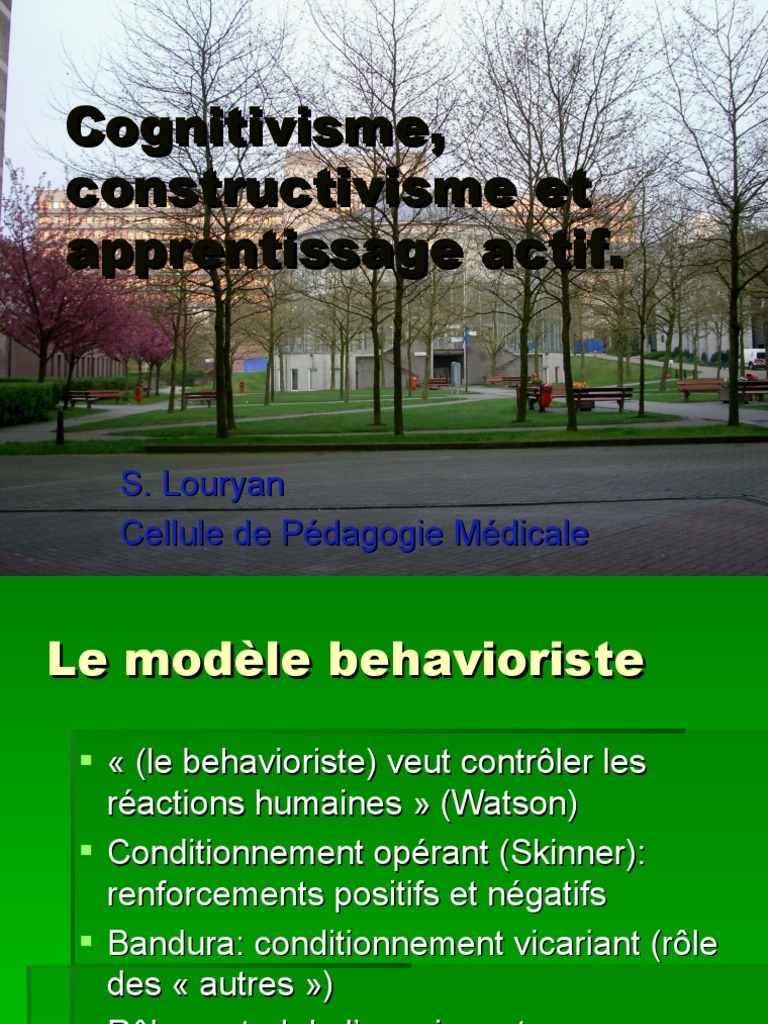Cognitivisme et Apprentissage Actif | PDF