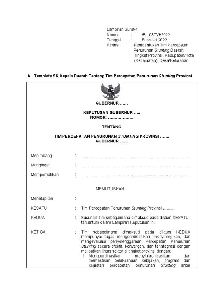 Contoh Template SK TPPS | PDF