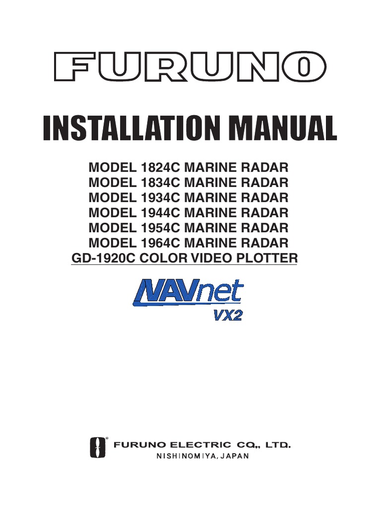 NavNet Vx2 Installation Manual | PDF | Screw | Computer Network