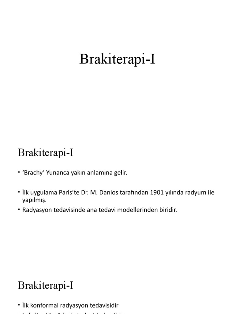 Ders 12. Brakiterapi-I | PDF