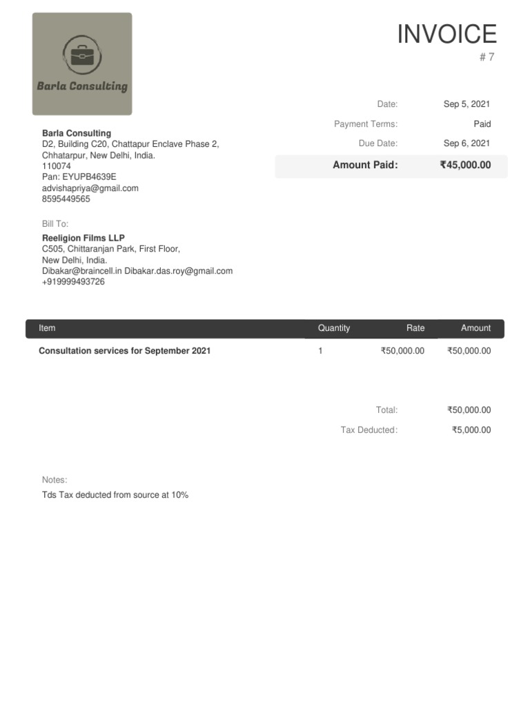 Invoice: Date: Payment Terms: Due Date | PDF | Business | Finance ...