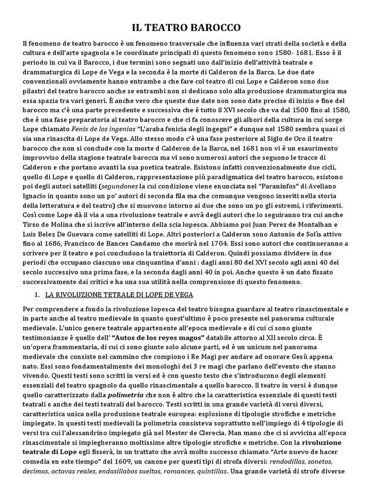 4.il Teatro Barocco | PDF