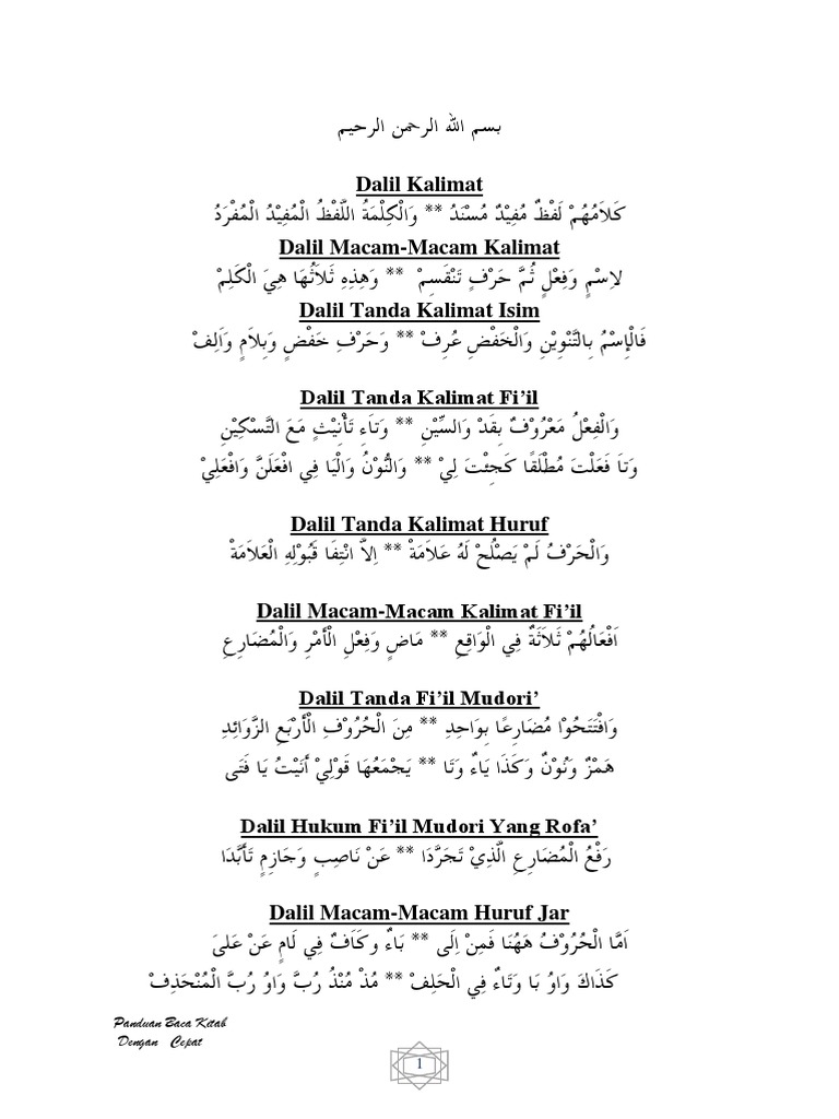 Dalil Untuk Memudahkan Menghafal | PDF