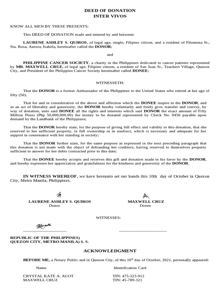 8 - Donation Inter Vivos | PDF | Private Law | Common Law