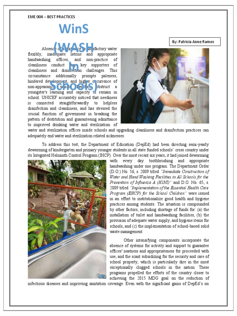 Wins (Wash in Schools) | PDF | Hand Washing | Wash