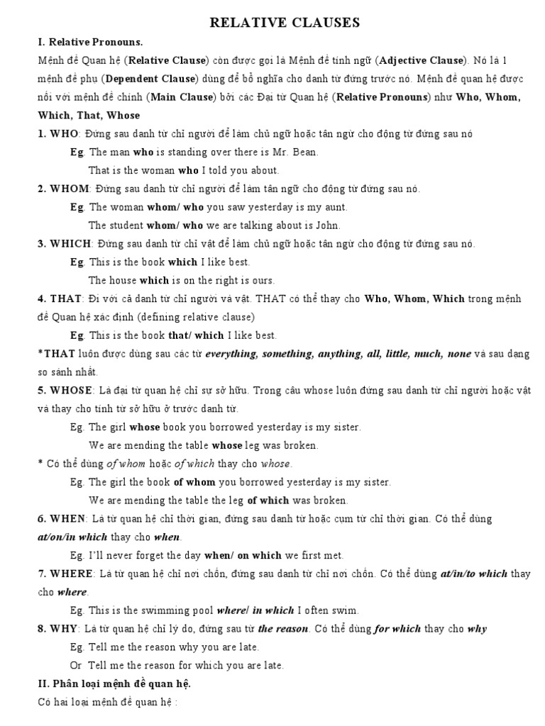 Test 7-Relative Clauses | PDF