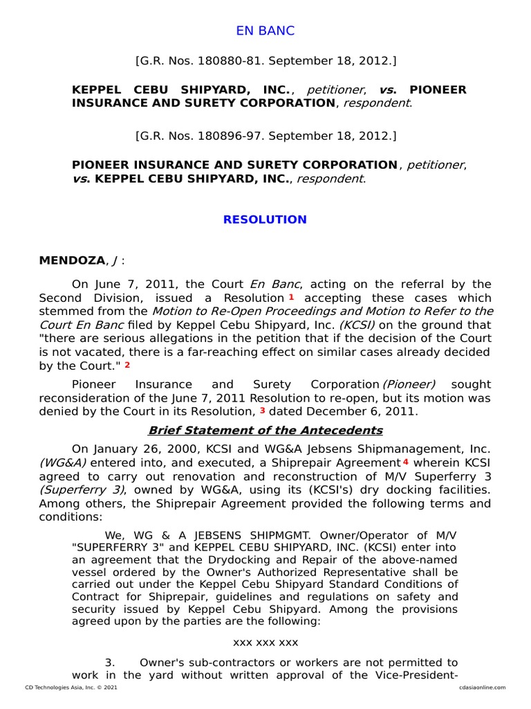 167547-2012-Keppel Cebu Shipyard Inc. v. Pioneer20210424-14-1pjr1ro ...