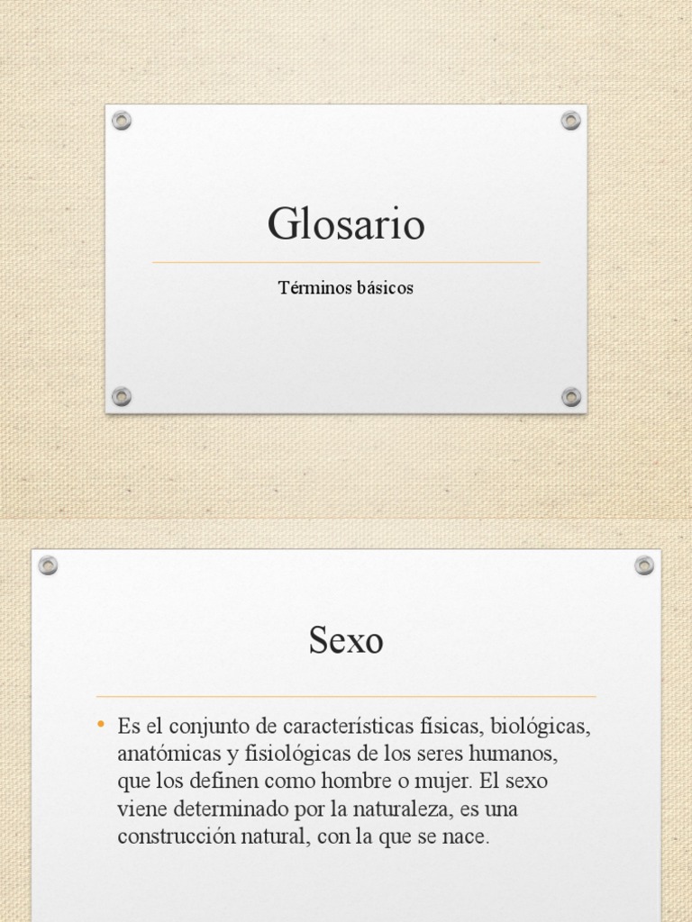 Glosario Basico de Genero Sexualidad | PDF | Estudios LGBTQIA+ | Transgénero