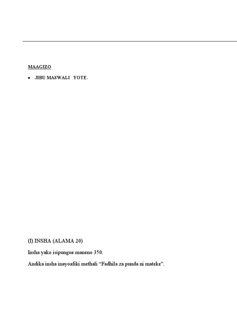 MS Form 1 KISW-FORM-1 | PDF