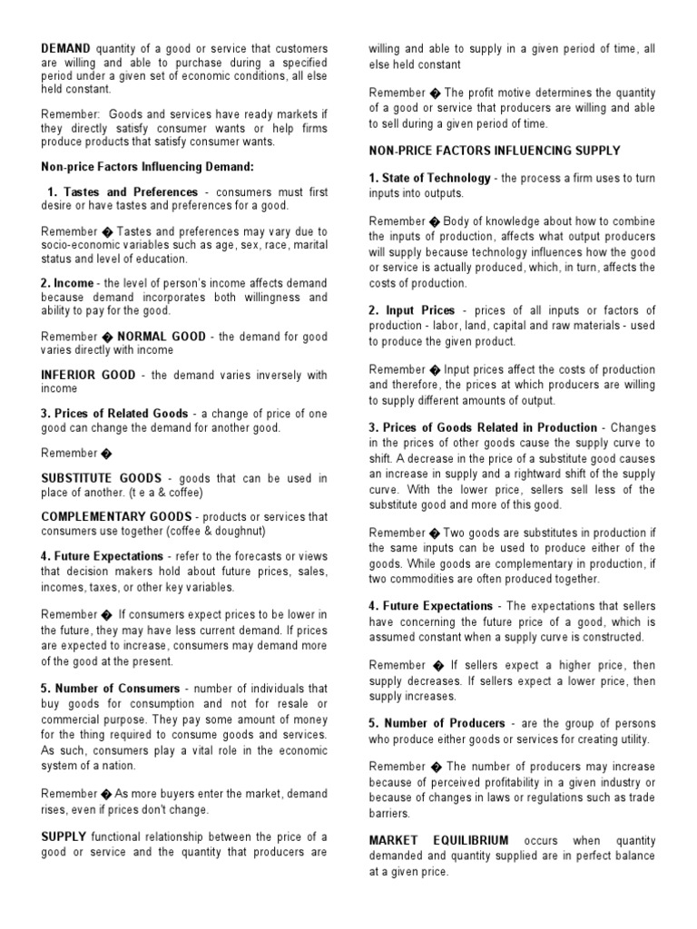 Managerial Economics Lesson 2 | PDF | Demand | Economic Equilibrium