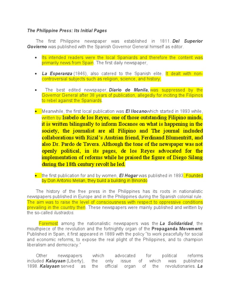 The Philippine Press | Download Free PDF | Philippines | Newspapers