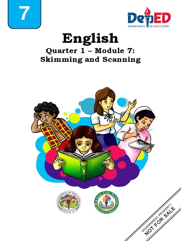 English: Quarter 1 - Module 7: Skimming and Scanning | PDF | Phobia ...
