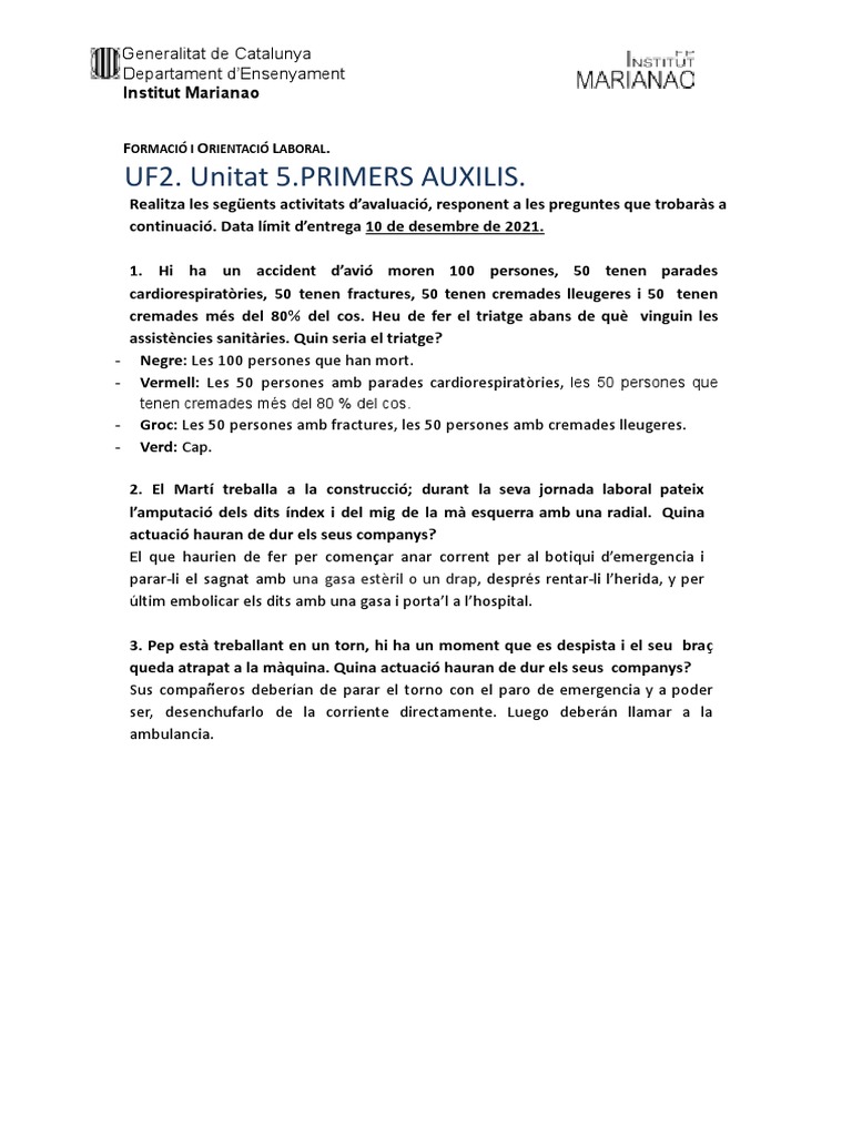 Dossier de Primers Auxilis FOL | PDF