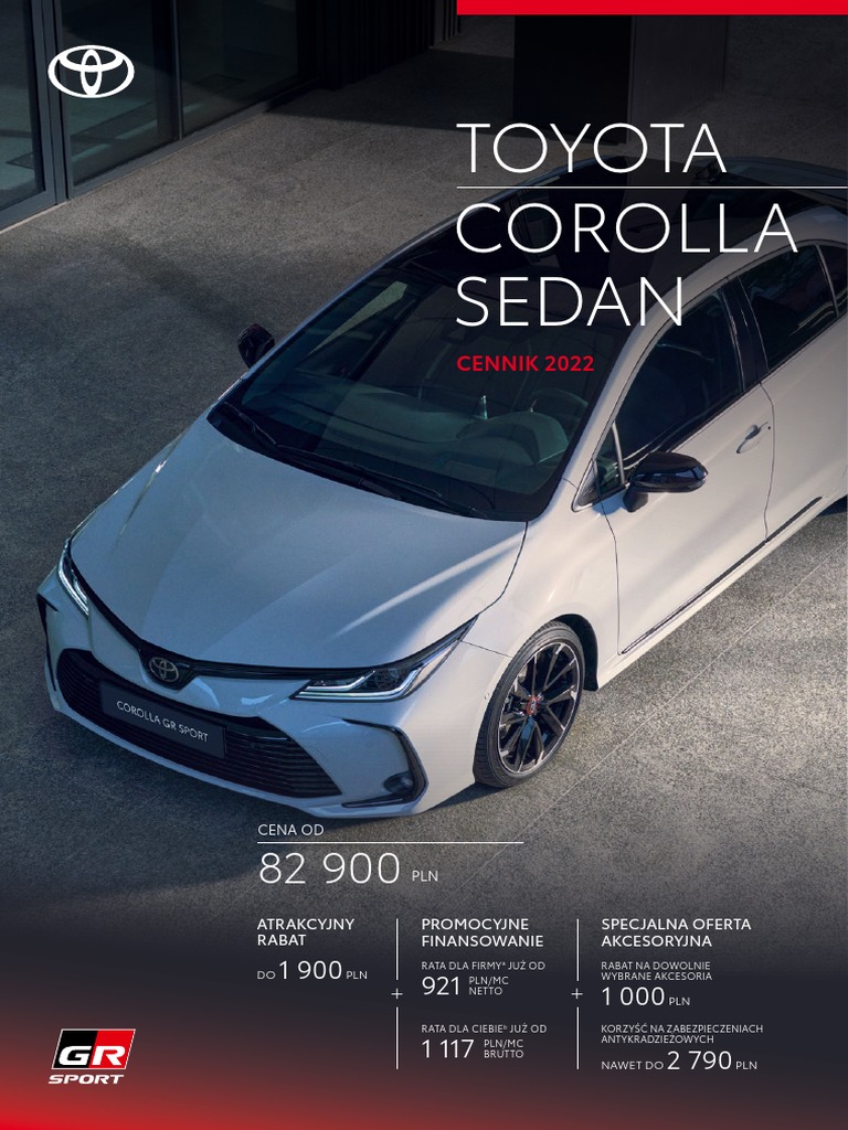 Spec Corolla Sedan 2022 | PDF