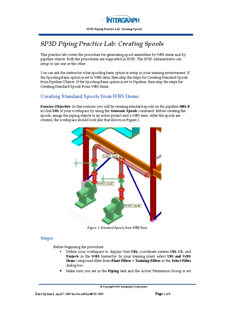 SP3D Piping Practice Lab: Creating Spools | PDF | Dialog Box ...