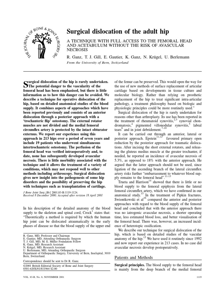 Ganz Osteotomy SSD | PDF | Hip | Musculoskeletal System