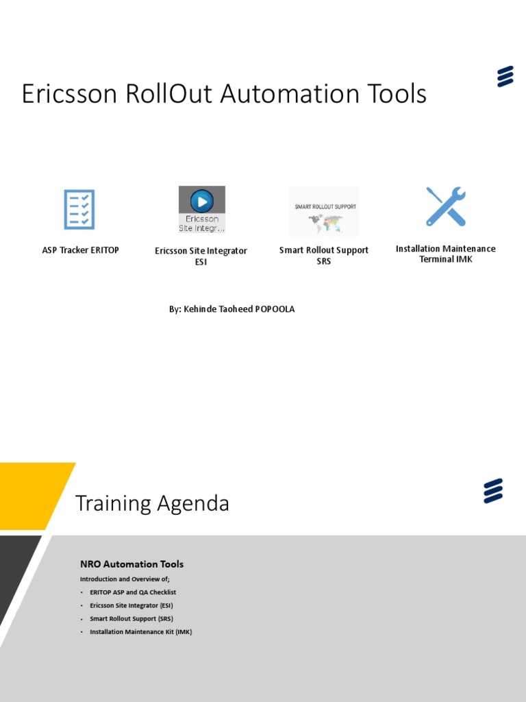 Guide to Ericsson's Rollout Automation Tools for Remote Site ...