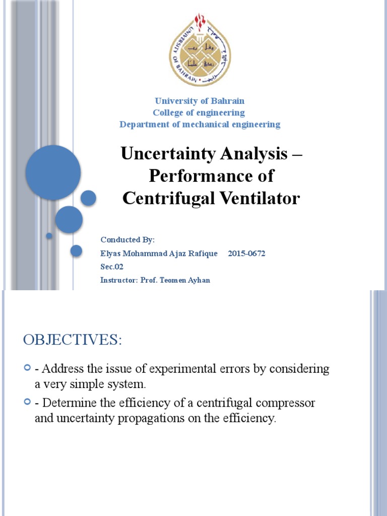 Uncertainty Analysis - Performance of Centrifugal Ventilator | PDF | Accuracy And Precision ...
