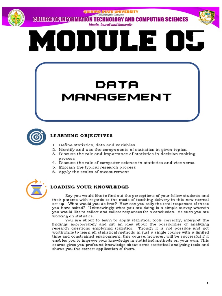 MMW - Midterm - Modules - DATA MANAGEMENT | PDF | Level Of Measurement ... MMW - Midterm - Modules - DATA MANAGEMENT | PDF | Level Of Measurement ...