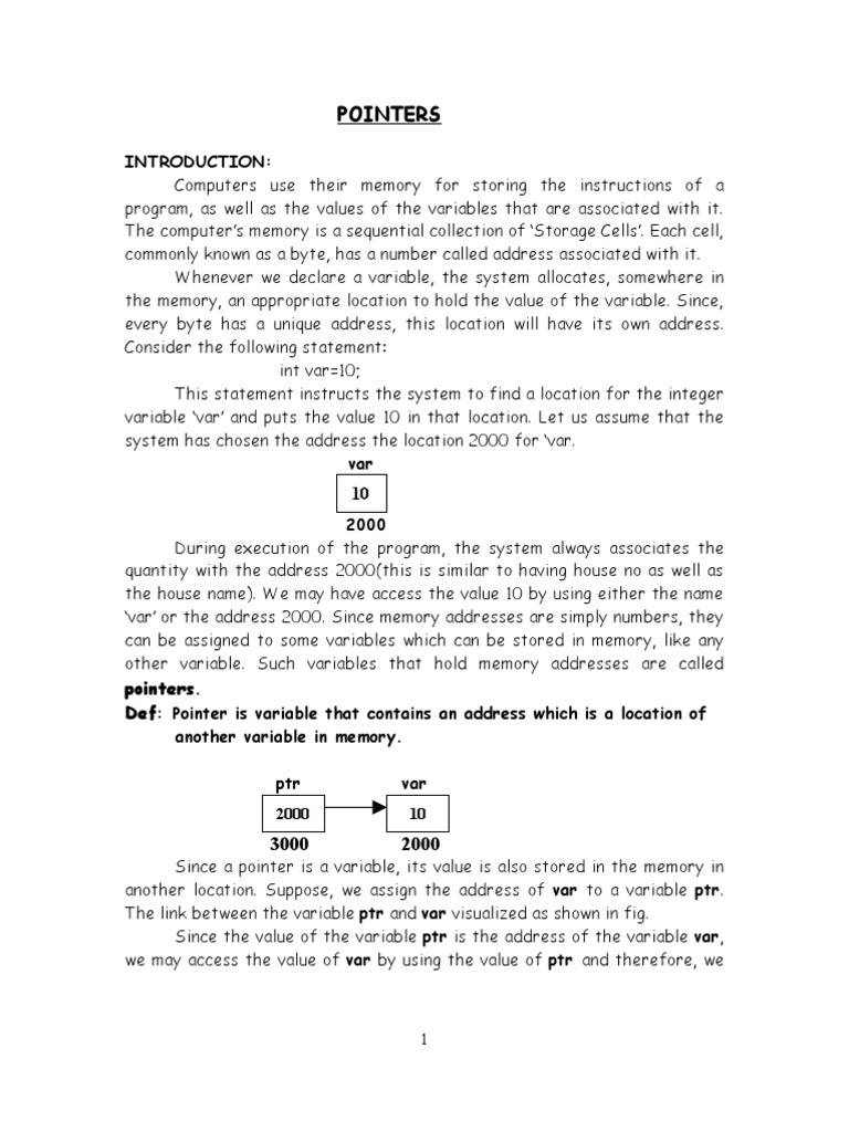 2 Pointers | Download Free PDF | Pointer (Computer Programming) | Data Type