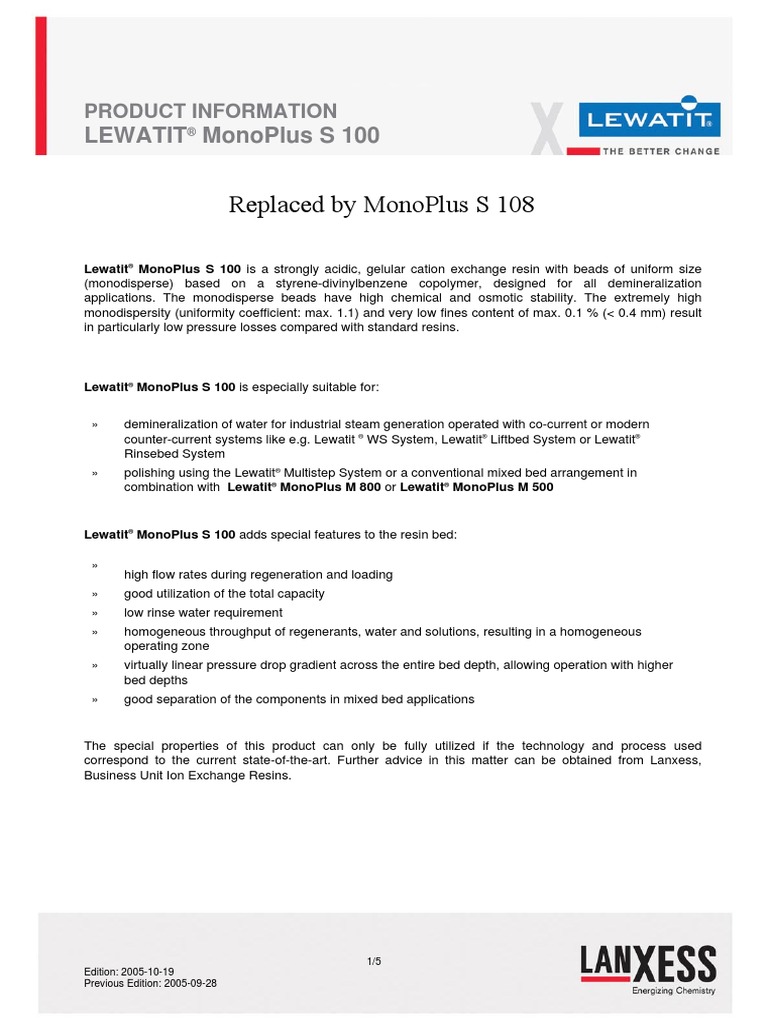 Lewatit MonoPlus S 100 L | PDF