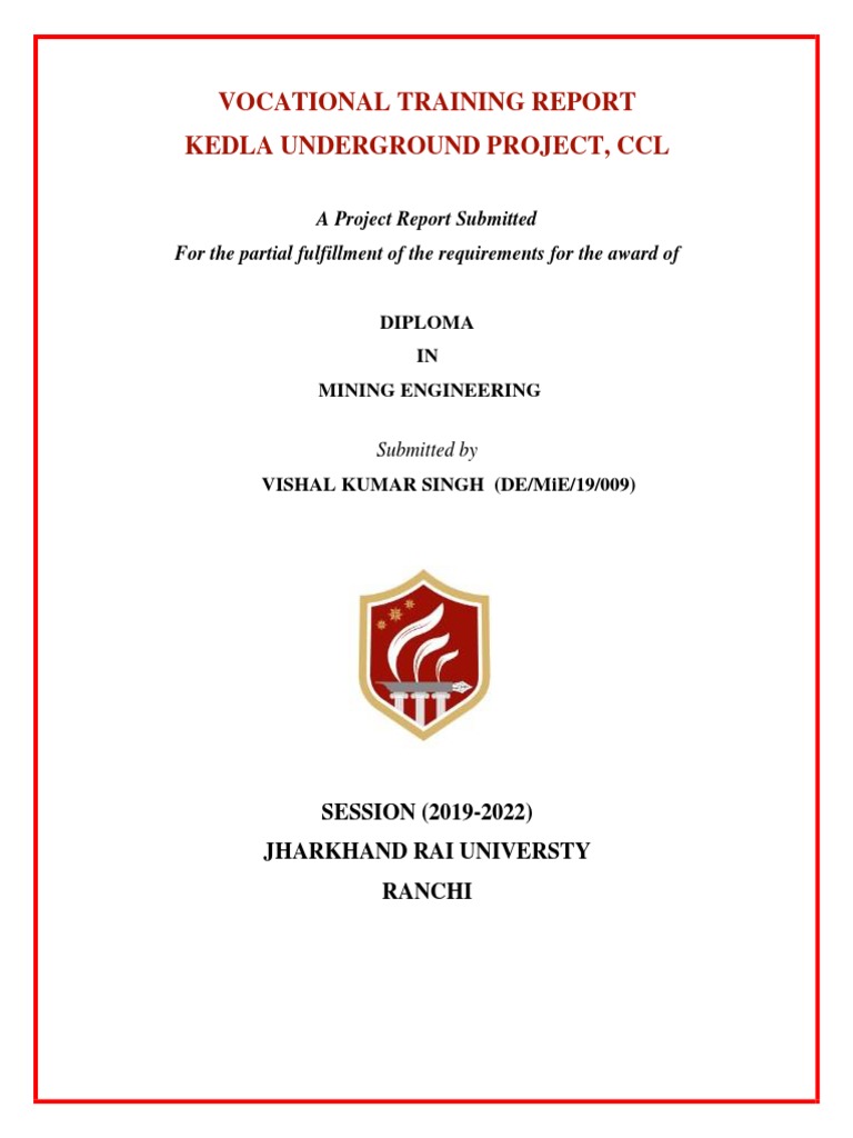 Kedla Underground Project CCL | PDF | Coal Mining