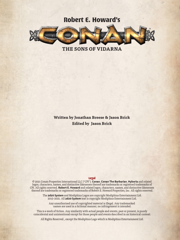 Conan - Shining Kingdoms - The Sons of Vidarna - July 2021 | PDF