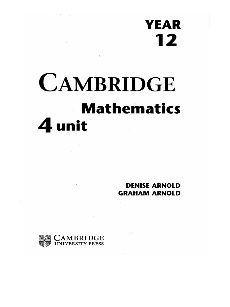 Fdocuments - in Cambridge Maths Year 12 4 Unitpdf | PDF