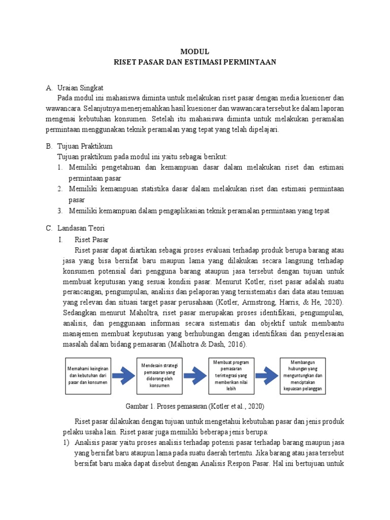 Modul Riset Pasar Dan Estimasi Permintaan | PDF