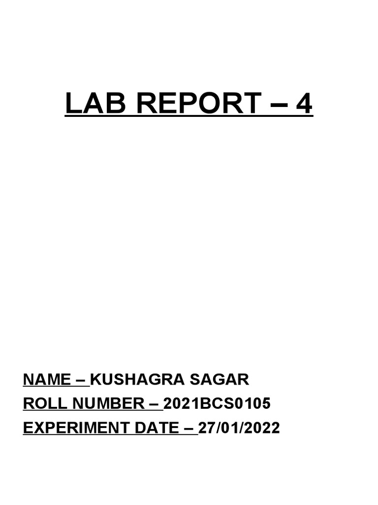 Lab Report - 4 | PDF | Electrical Network | Diode