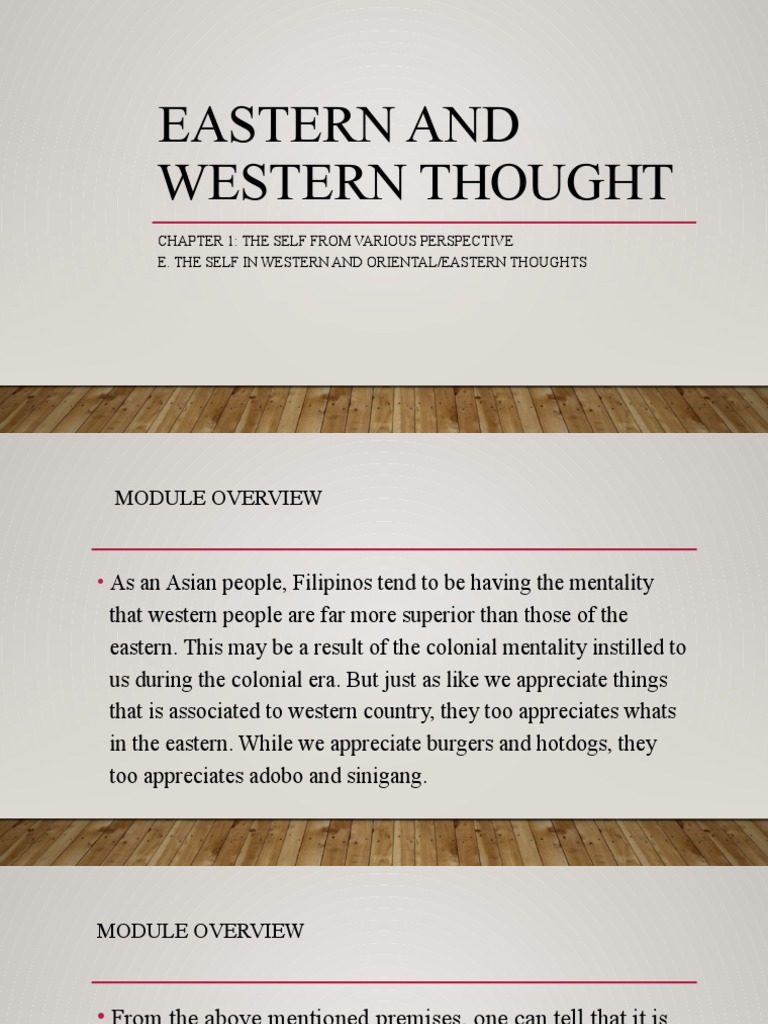 Ge1-Module 5-Eastern-Western-Thought | PDF | Soul | Western Philosophy
