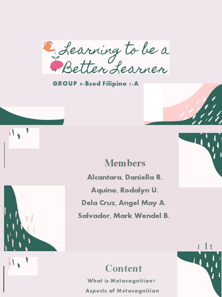 Ge1-Module 12-Learning To Be A Better Student | PDF | Metacognition | Learning