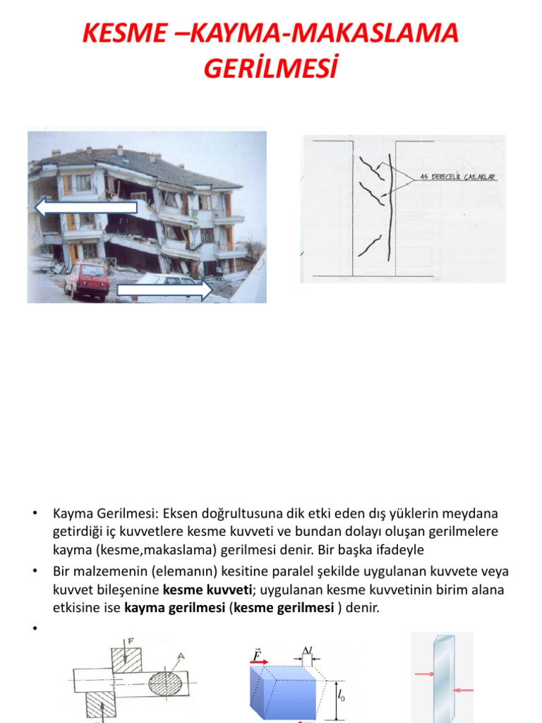 Mukavemet Kayma Gerilmesi | PDF