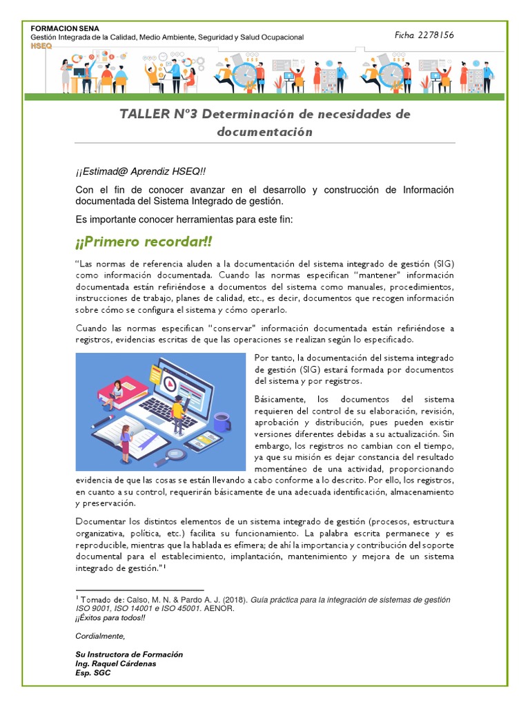 Taller 3 Determinaci N de Necesidades de Documentaci N Febrero 2022 | PDF