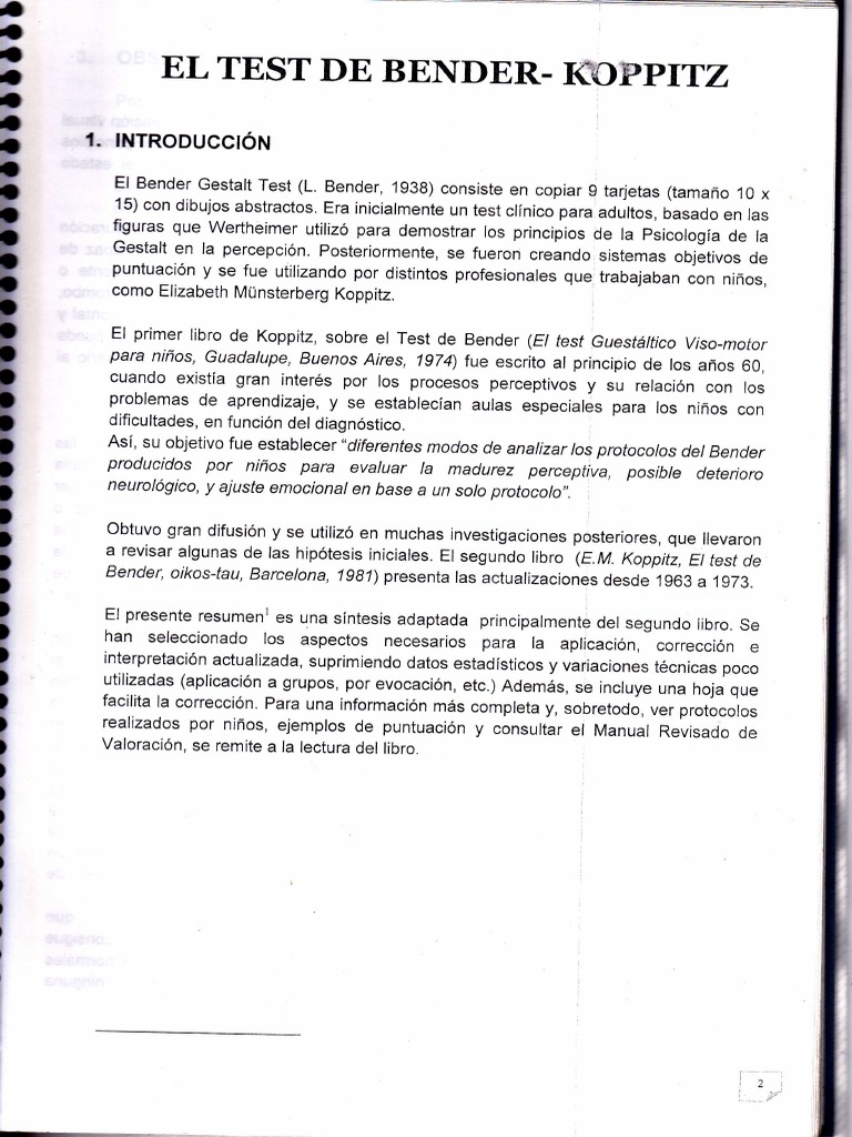 Test Bender Koppitz 2 | PDF