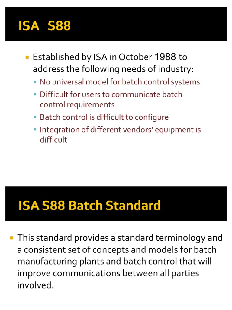 Isa 88 | System | Systems Engineering