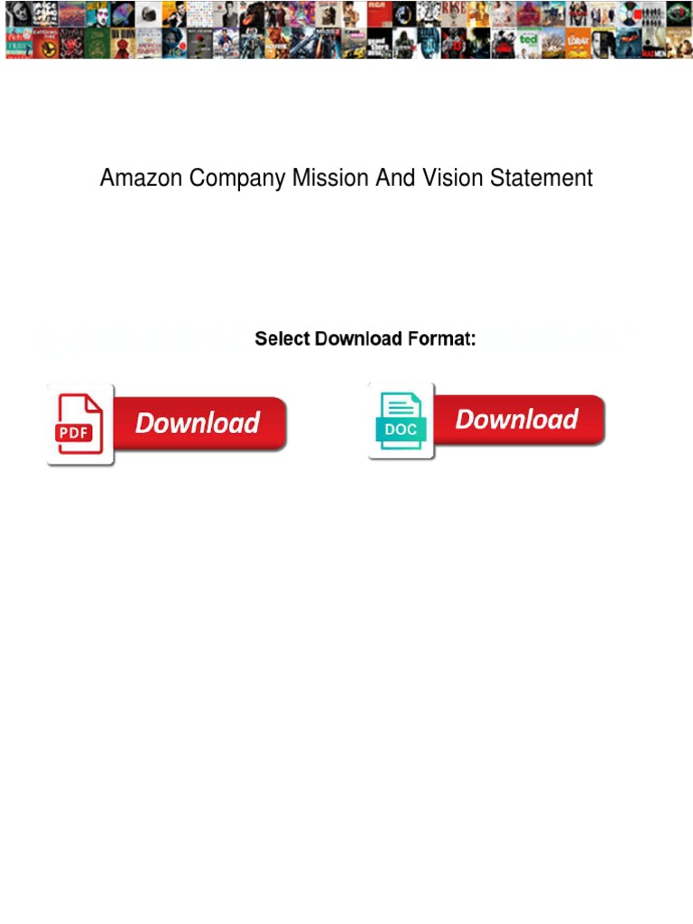 Amazon Company Mission and Vision Statement | PDF | Brand | Online Shopping