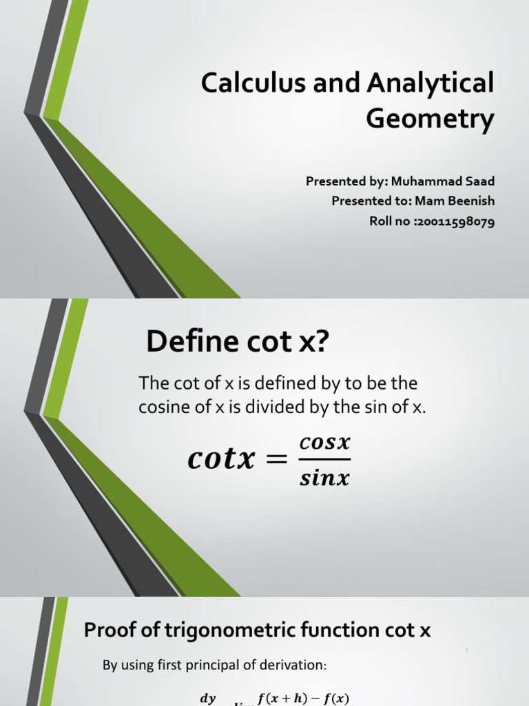 Calculus and Analytical Geometry | PDF